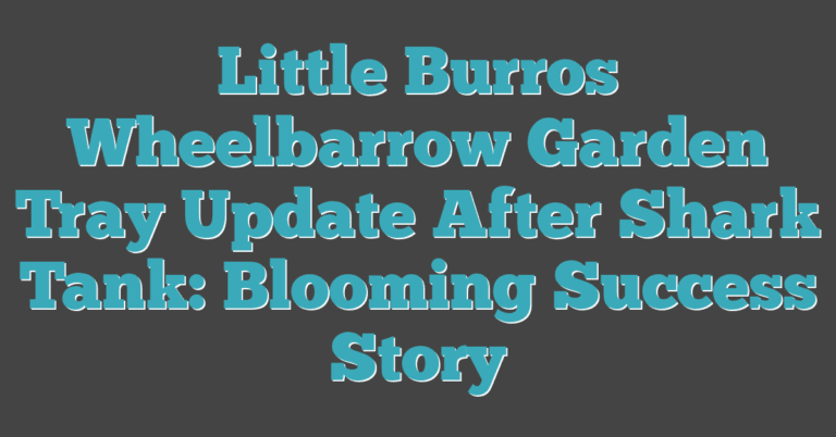 Little Burros Wheelbarrow Garden Tray Update After Shark Tank: Blooming ...