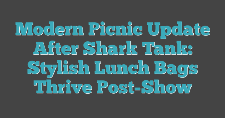 Modern Picnic Update After Shark Tank: Stylish Lunch Bags Thrive Post ...